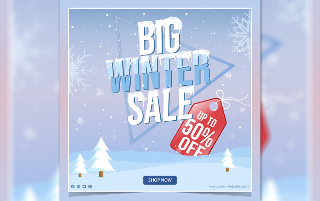 set of winter sale collection template - MasterBundles