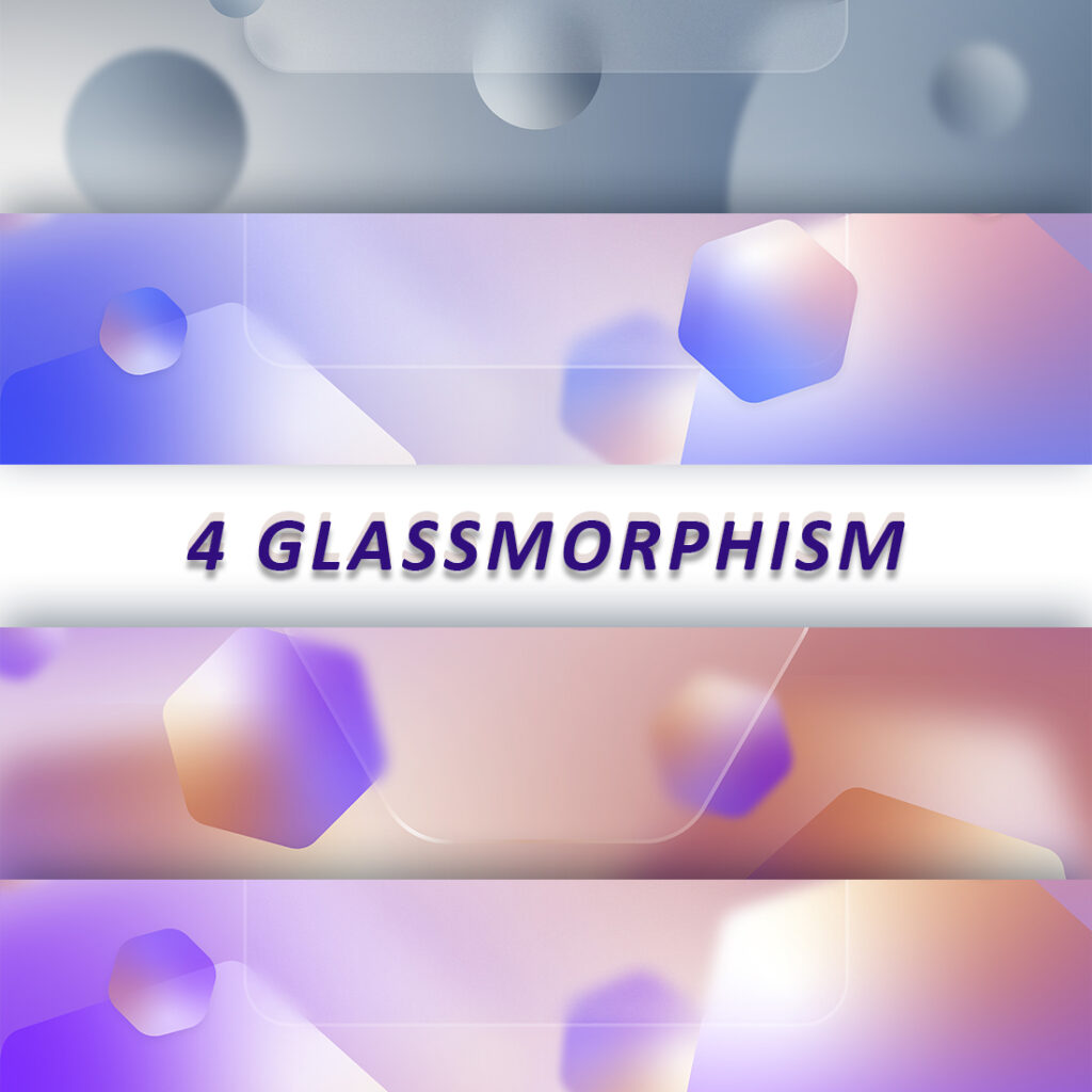 Glassmorphism Gradient Colors Background set - MasterBundles