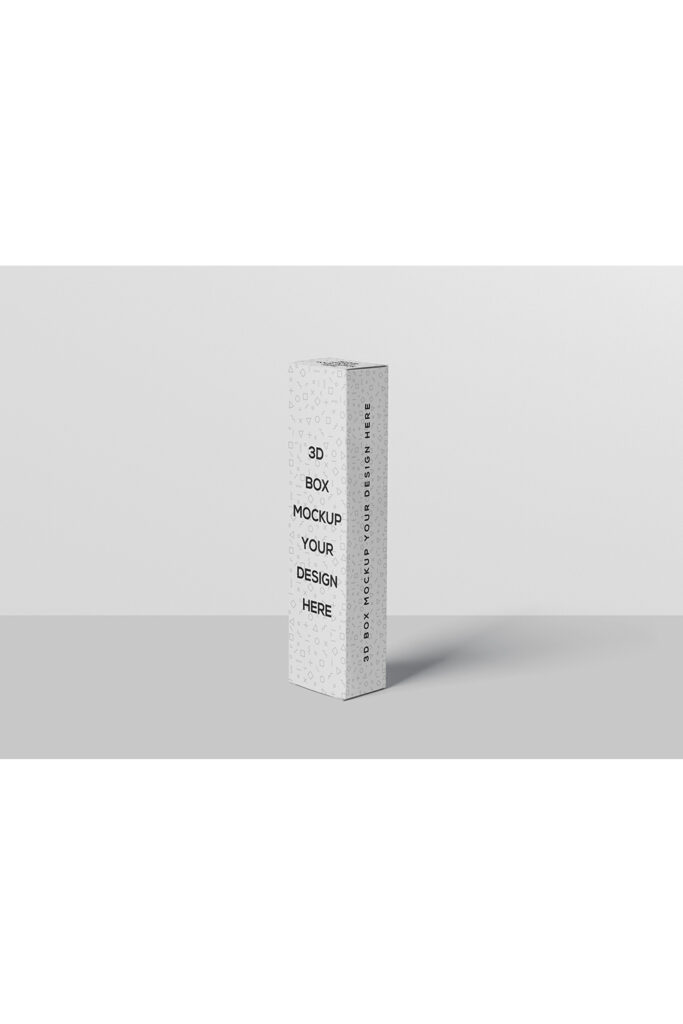 Slim High Rectangle Shape Box Mockup - MasterBundles