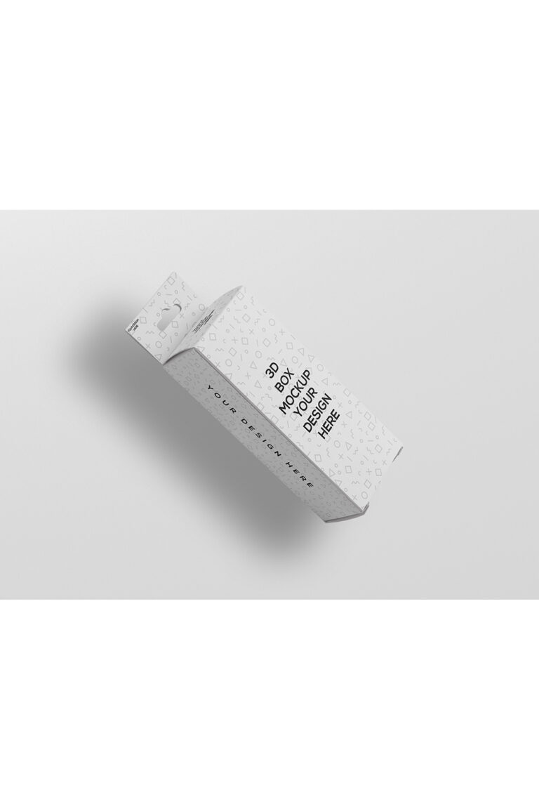 Medium Size Rectangle Box With Hanger Mockup - MasterBundles