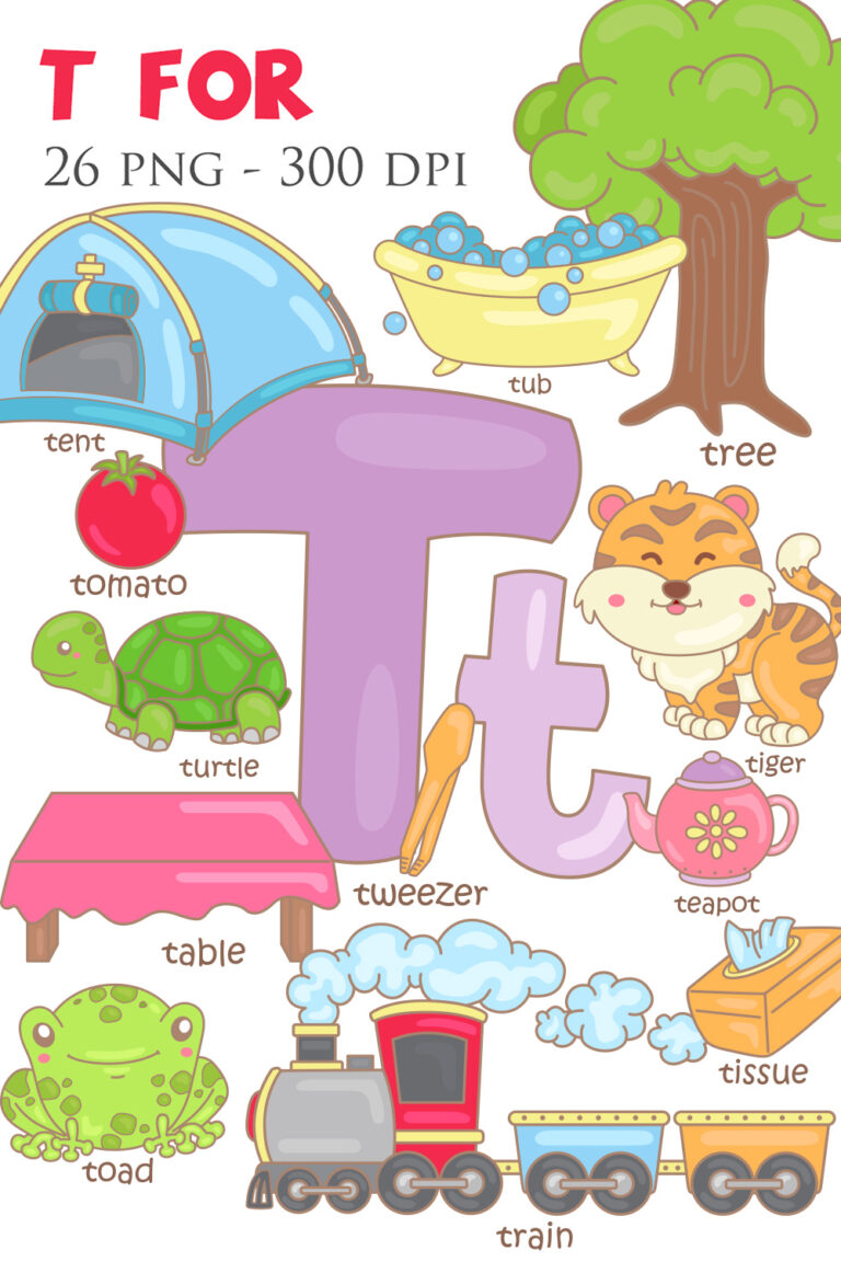 Alphabet T For Vocabulary School Letter Reading Writing Font Study ...