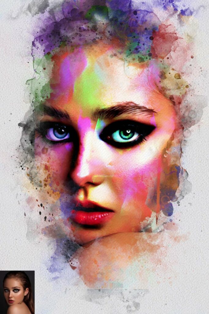 Colorful Portrait Digital Painting - MasterBundles
