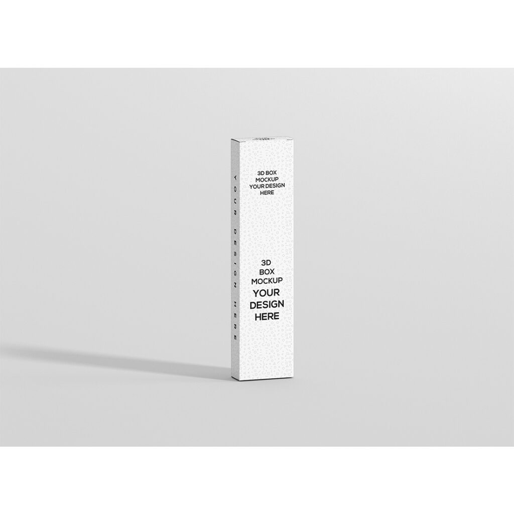 Flat Long Rectangle Box Mockup - MasterBundles
