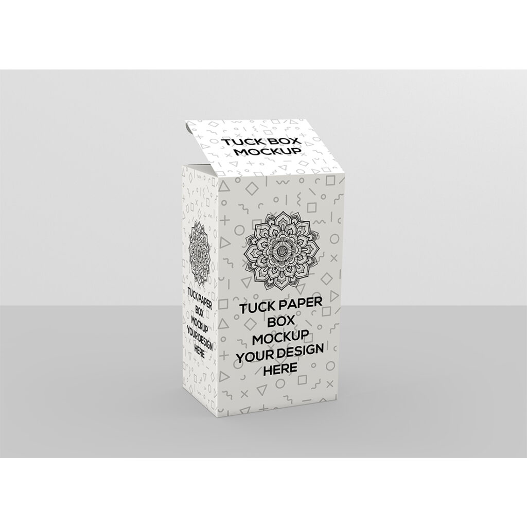 Top Lid Tuck Packaging Box Mockup - MasterBundles