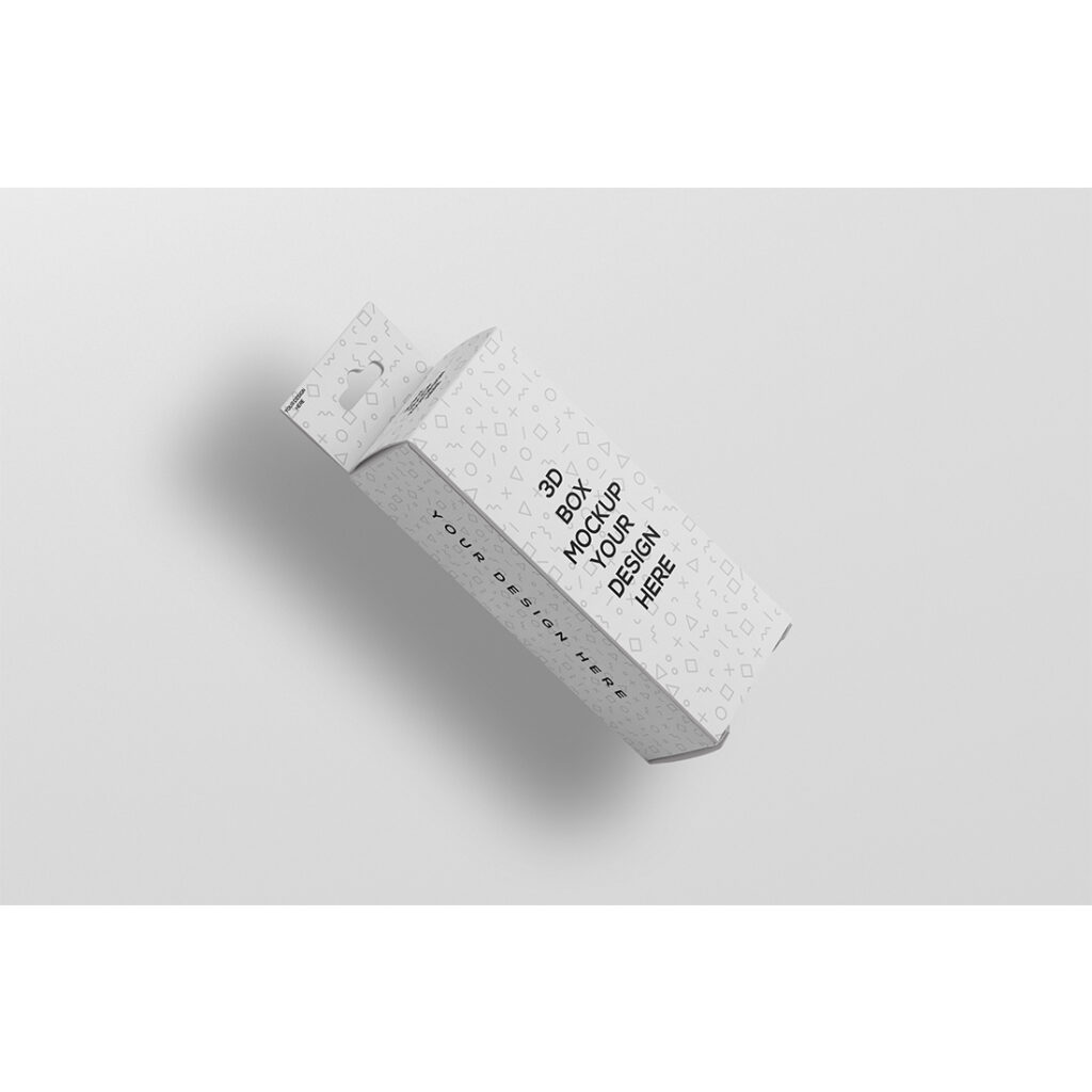 Medium Size Rectangle Box With Hanger Mockup - MasterBundles