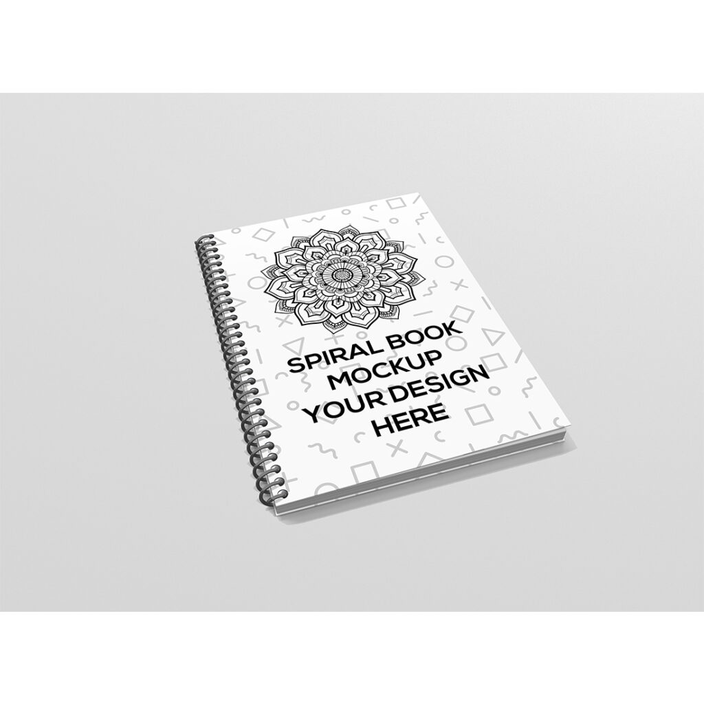 Spiral Binding Book Mockup - MasterBundles