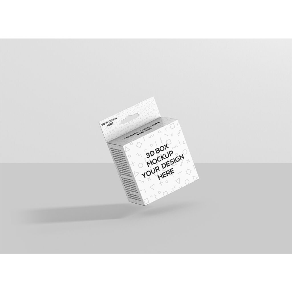 Slim Square Box with Hanger Mockup - MasterBundles