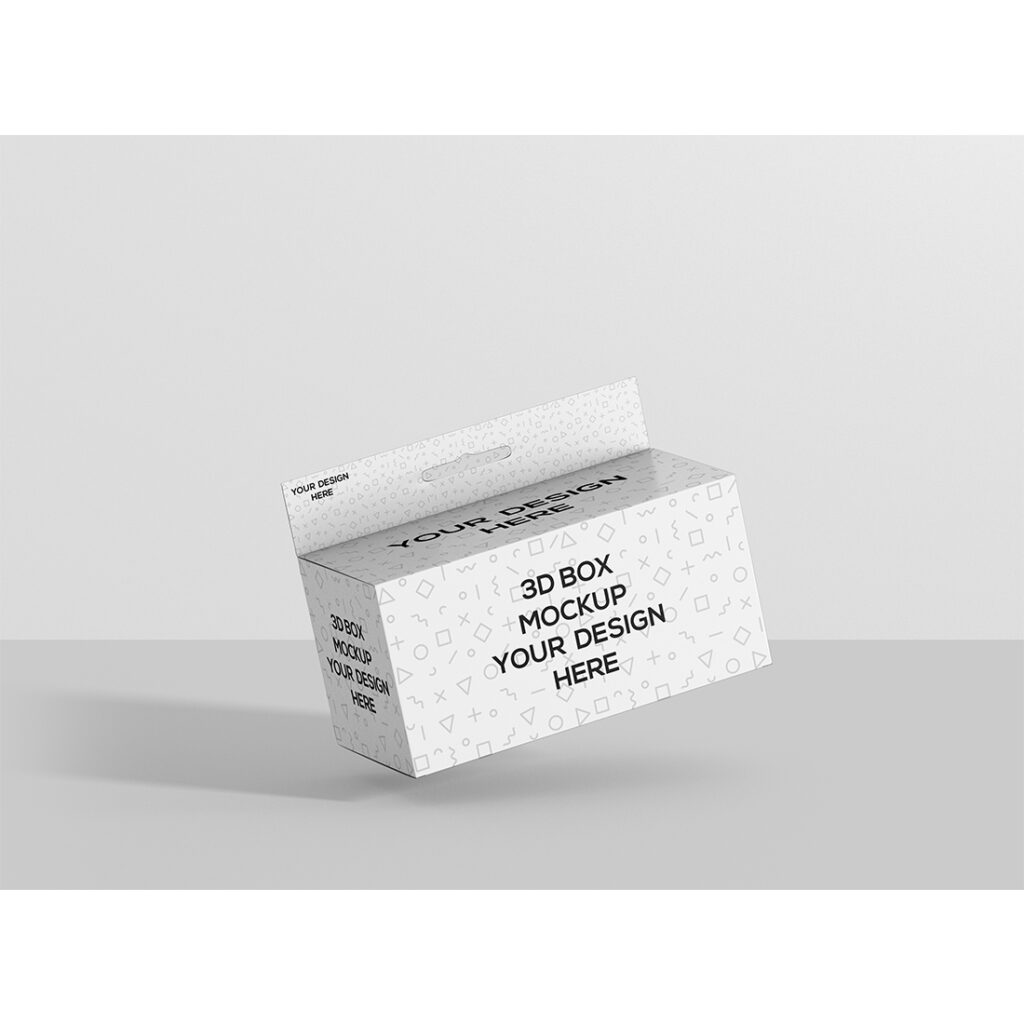 Long Rectangle Box with Hanger Mockup - MasterBundles