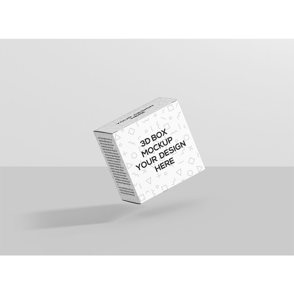 Slim Square Box Mockup - MasterBundles