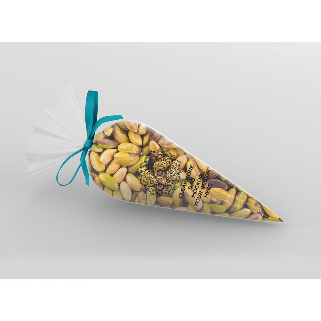 Clear Large Cone Bag Mockup - MasterBundles