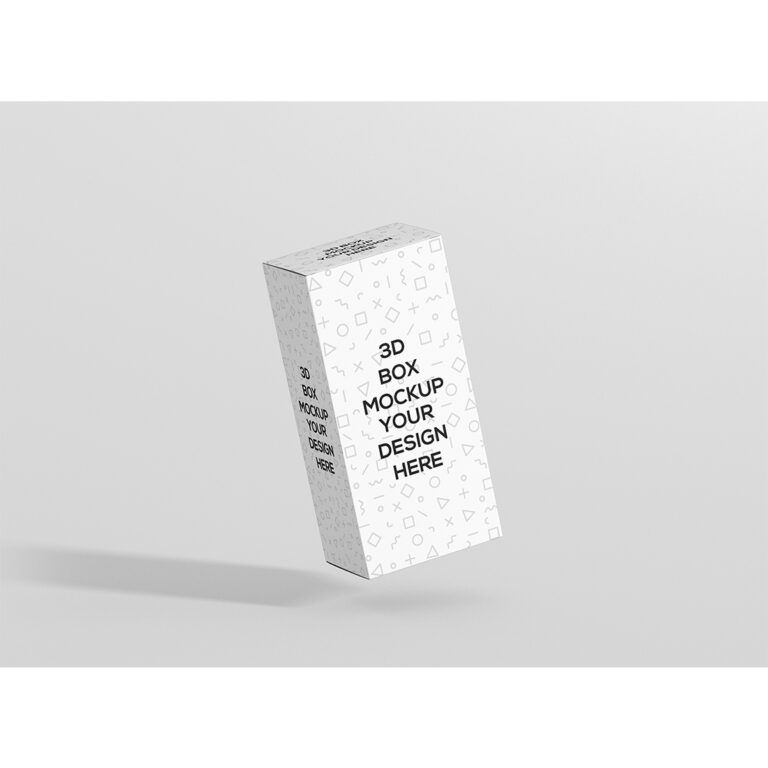 Long Vertical Rectangle Box Mockup - MasterBundles