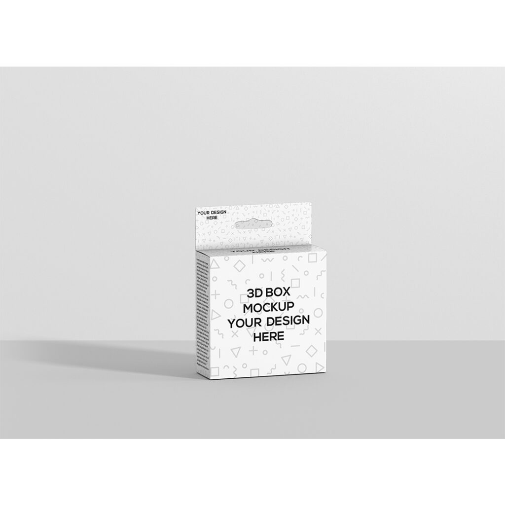 Square Box with Hanger Mockup - MasterBundles
