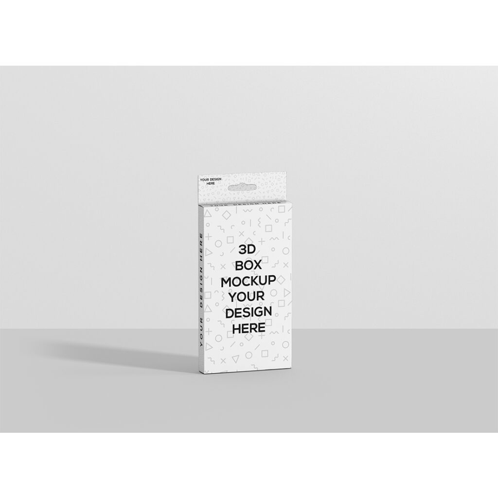 High Rectangle Box with Hanger Mockup - MasterBundles