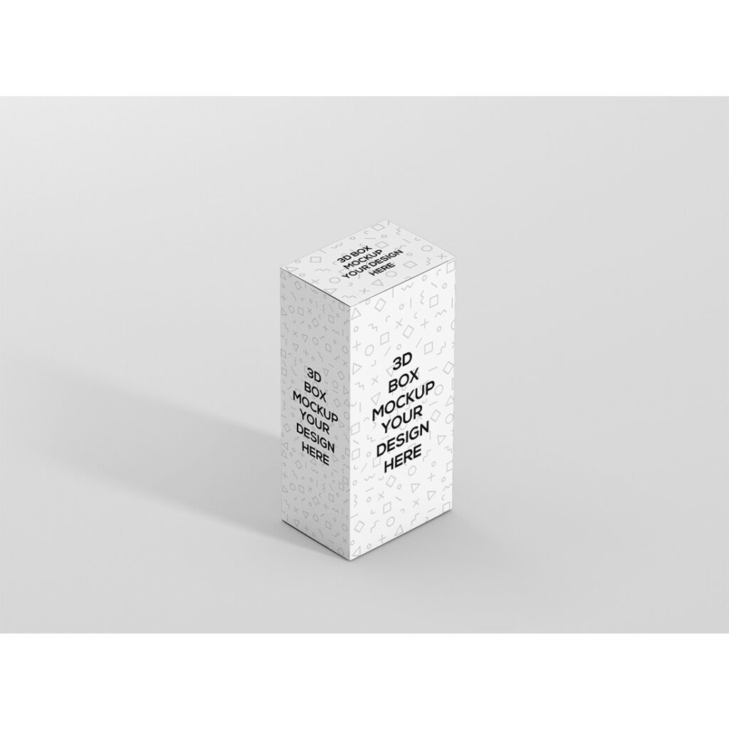 Long Vertical Rectangle Box Mockup - MasterBundles