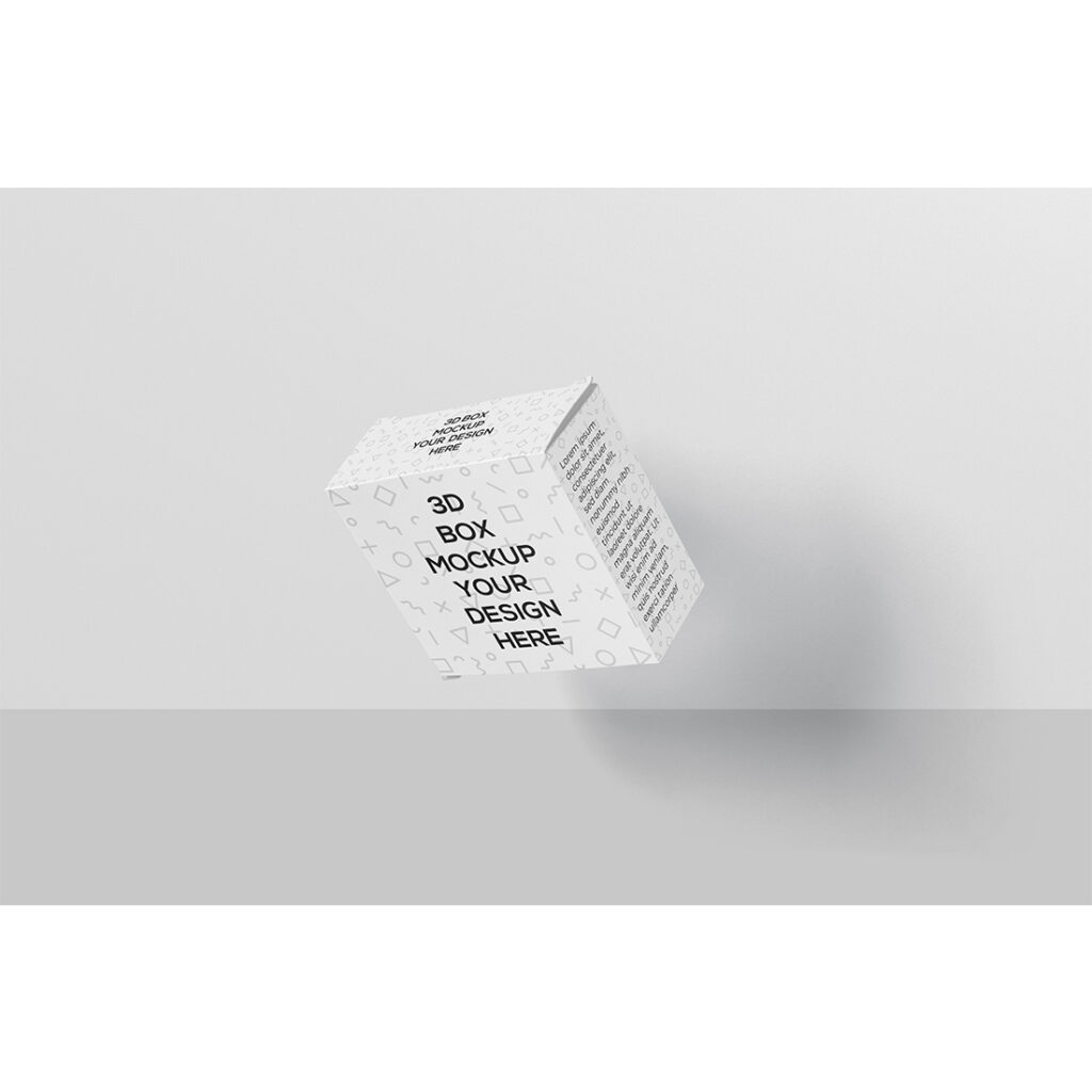 Slim Square Size Box Mockup - MasterBundles