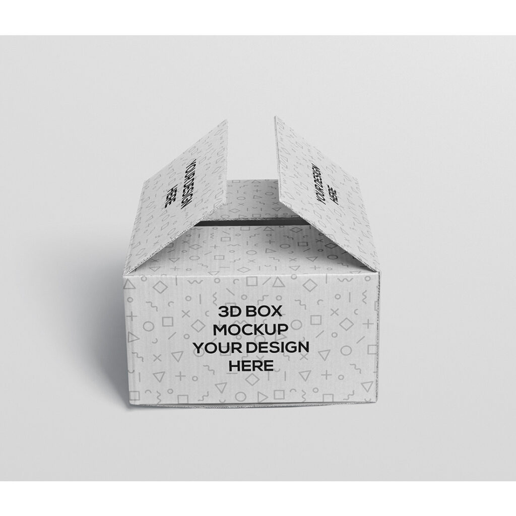 Rectangle Cardboard Packaging Box Mockup - MasterBundles