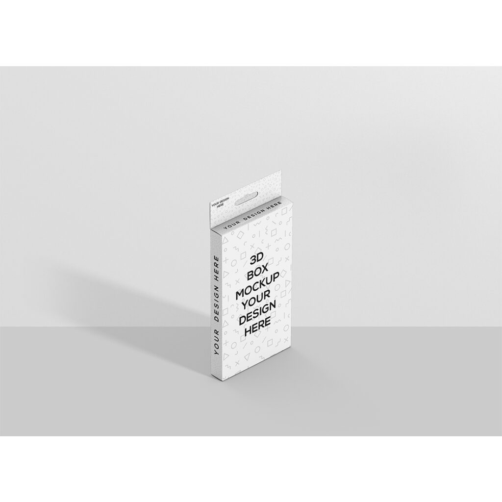 High Rectangle Box with Hanger Mockup - MasterBundles