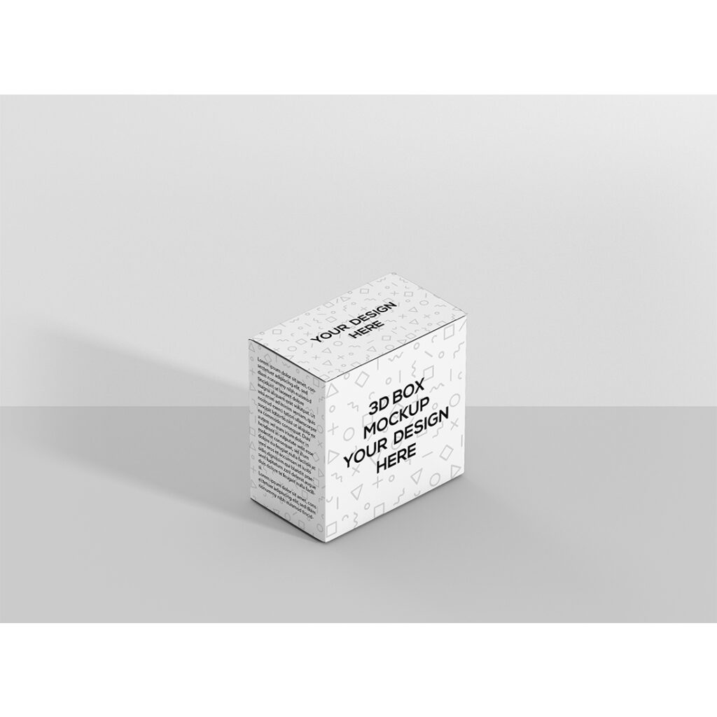 Slim Square Box Mockup - MasterBundles