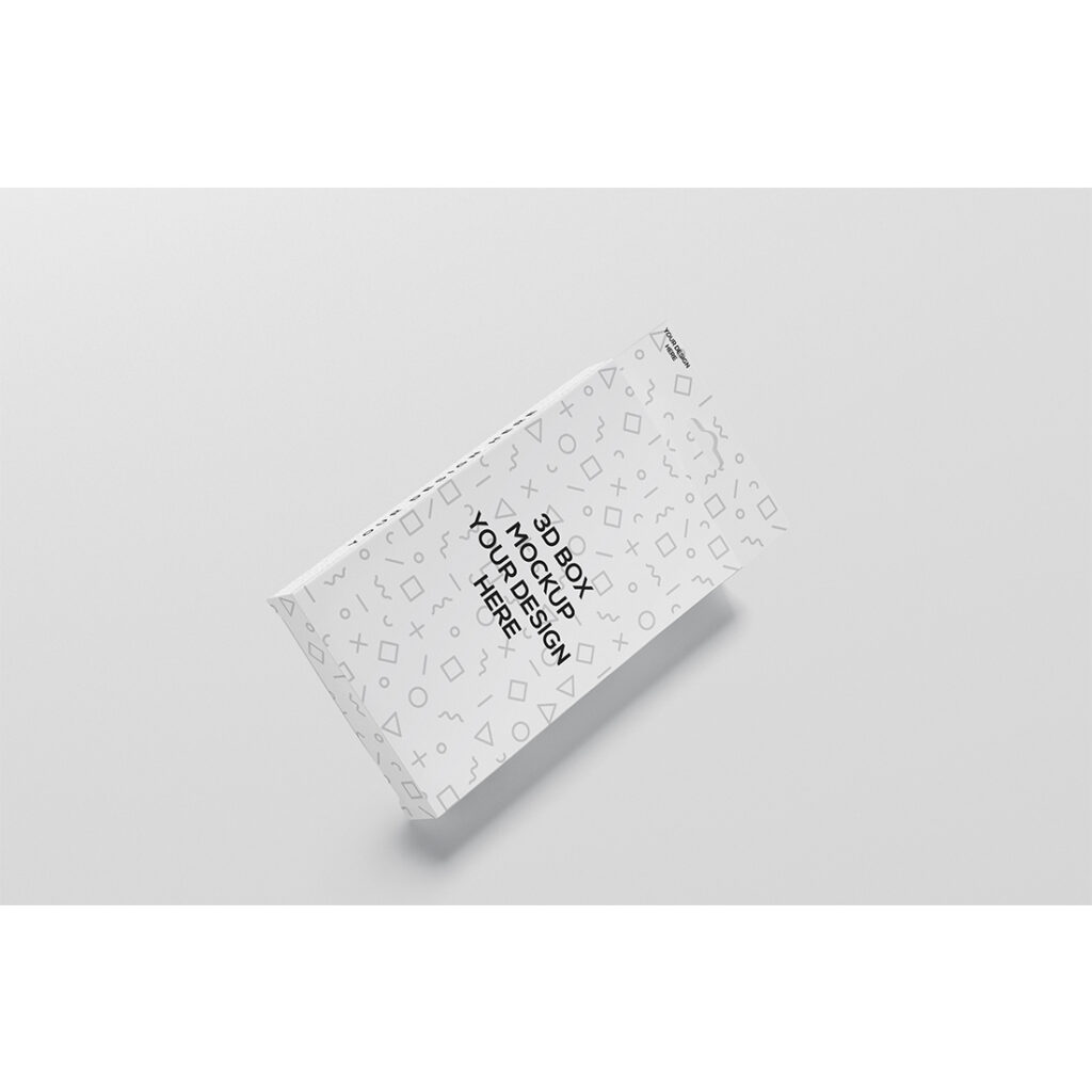 Flat Medium Rectangle Box With Hanger Mockup - MasterBundles