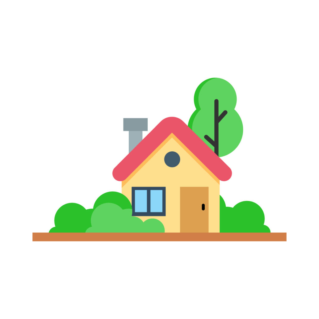 Home Illustration On White Background