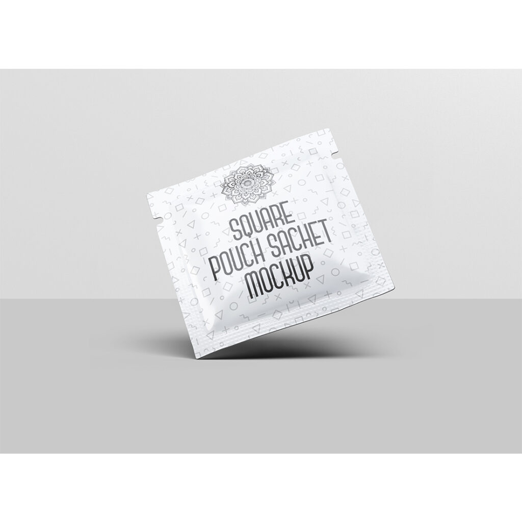 Square Pouch Sachet Mockup - MasterBundles