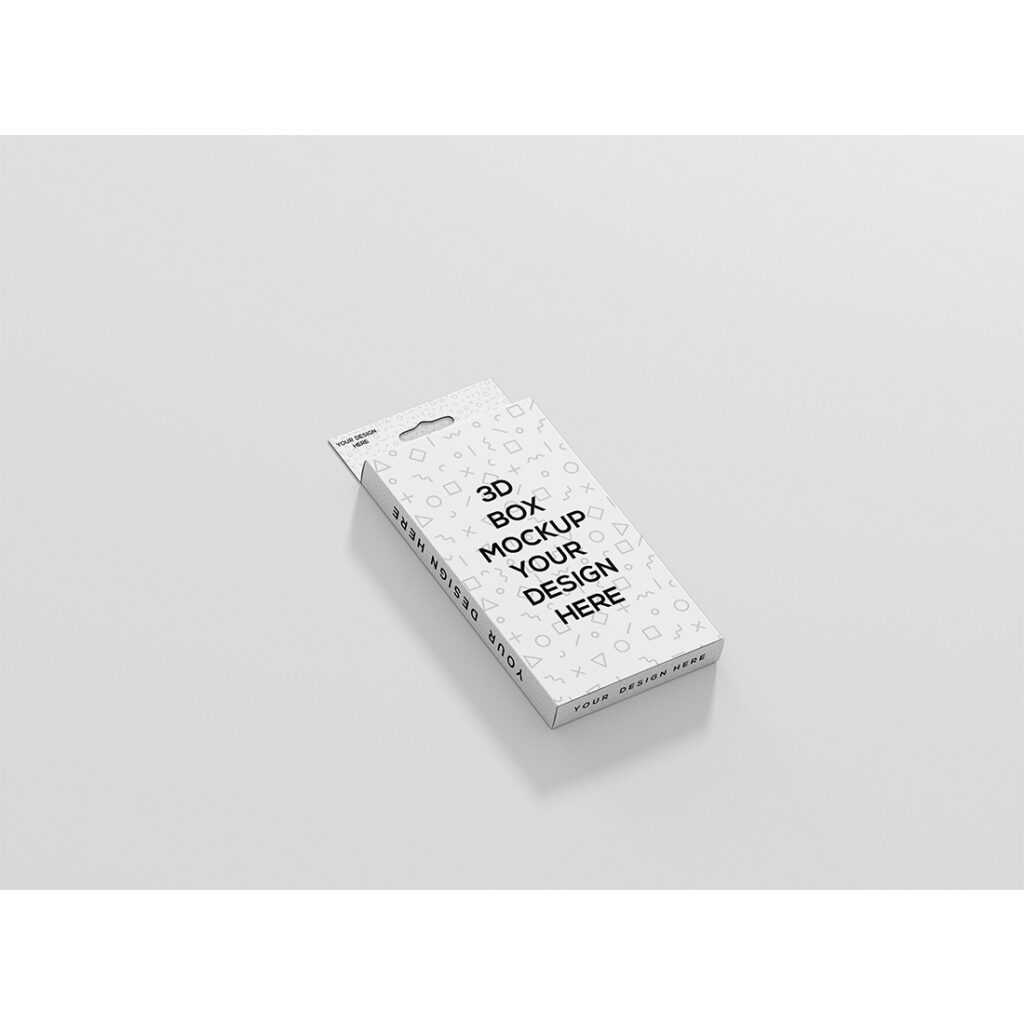 High Rectangle Box with Hanger Mockup - MasterBundles