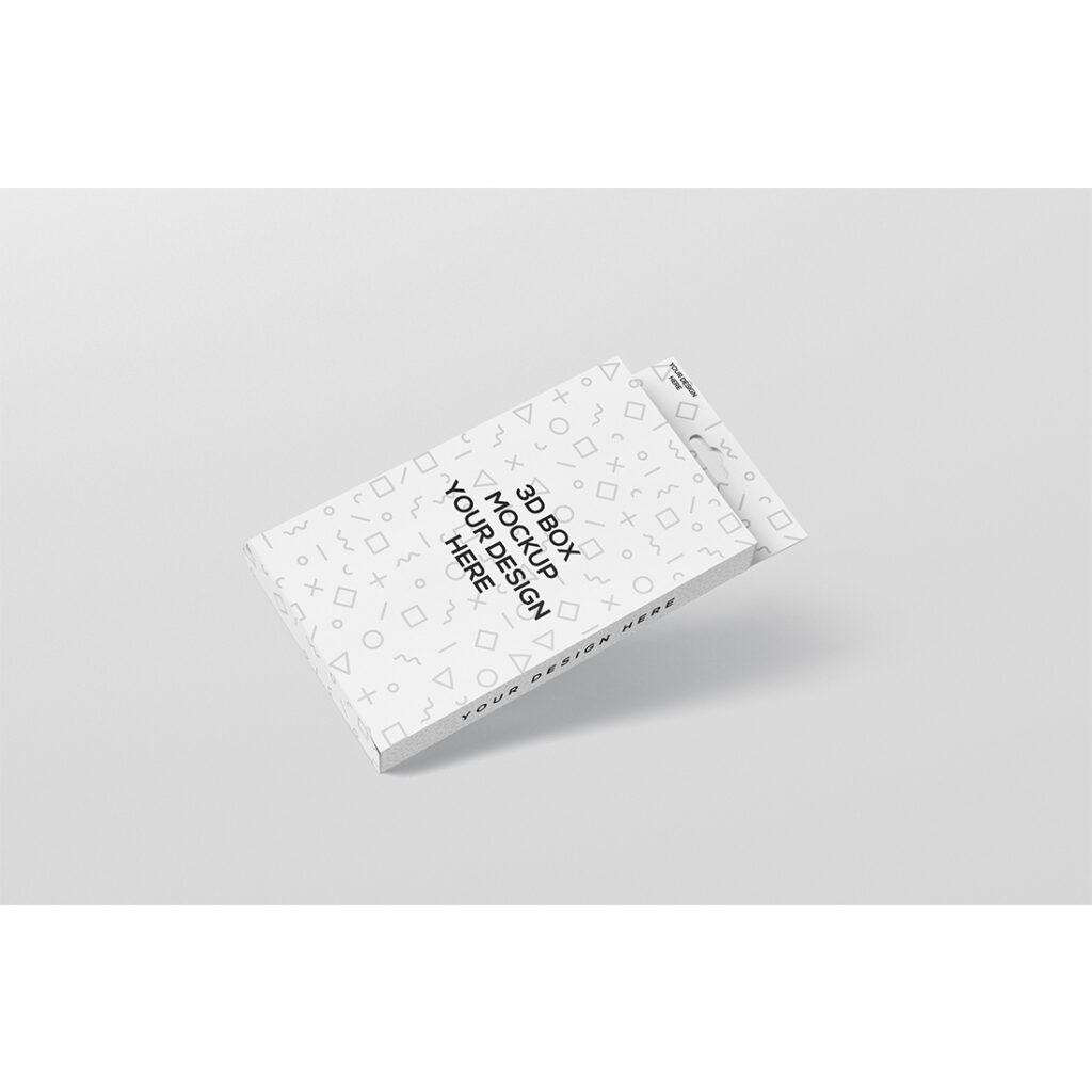 Flat Medium Rectangle Box With Hanger Mockup - MasterBundles