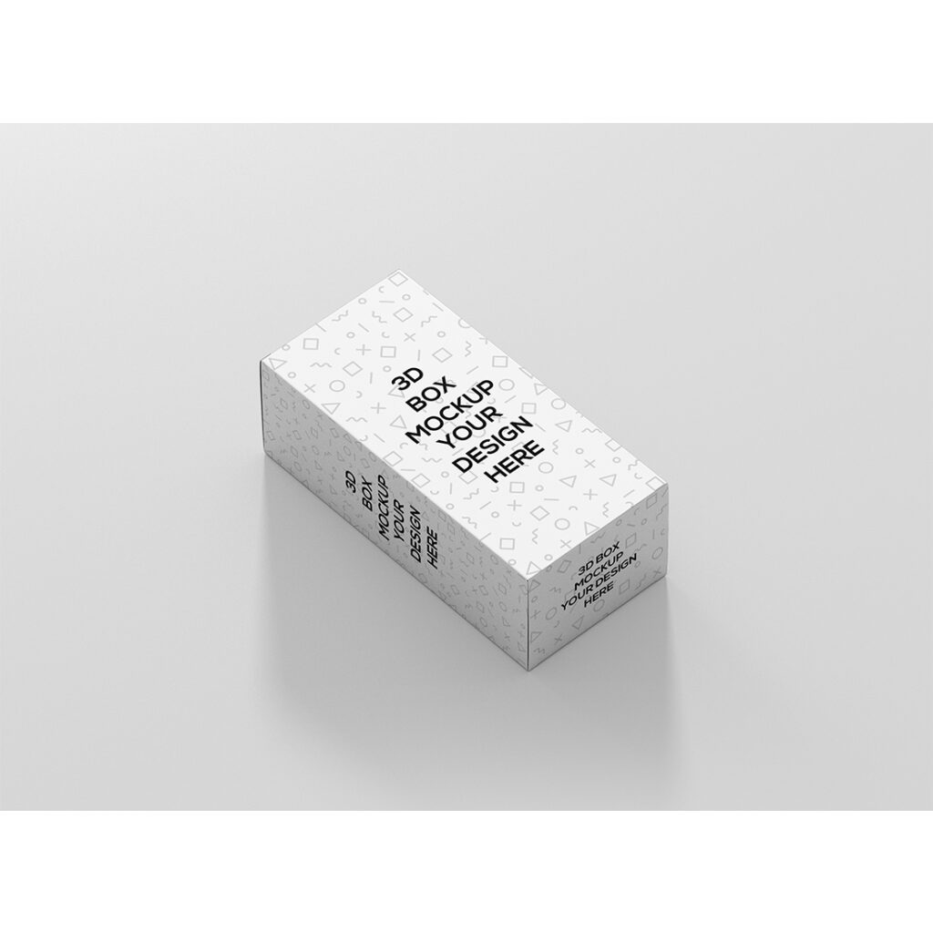 Long Vertical Rectangle Box Mockup - MasterBundles