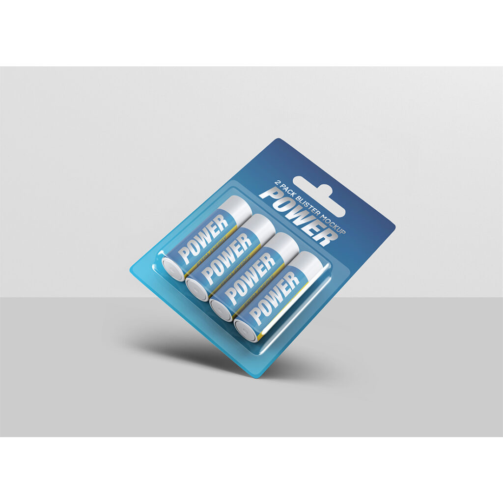 Battery Blister Pack Mockup - MasterBundles