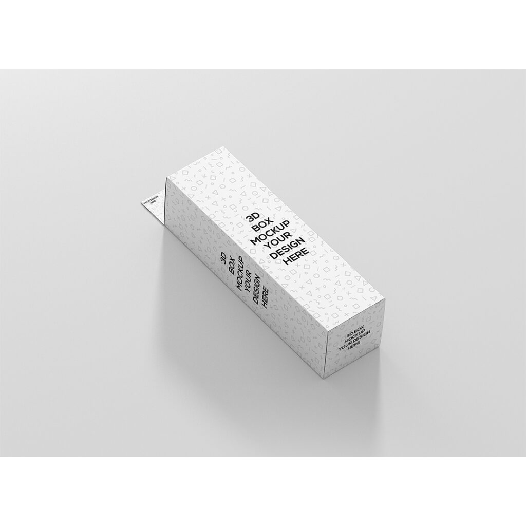 Slim High Rectangle Hanger Box Mockup - MasterBundles