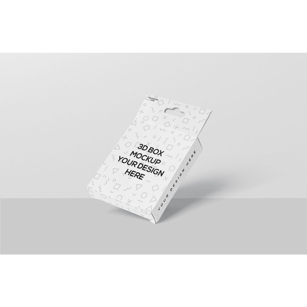 Slim Square Box With Hanger Mockup - MasterBundles