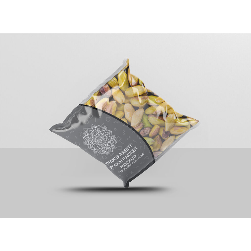 Transparent Pouch Packet Mockup - MasterBundles
