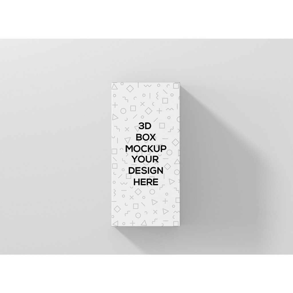 Long Vertical Rectangle Box Mockup - MasterBundles