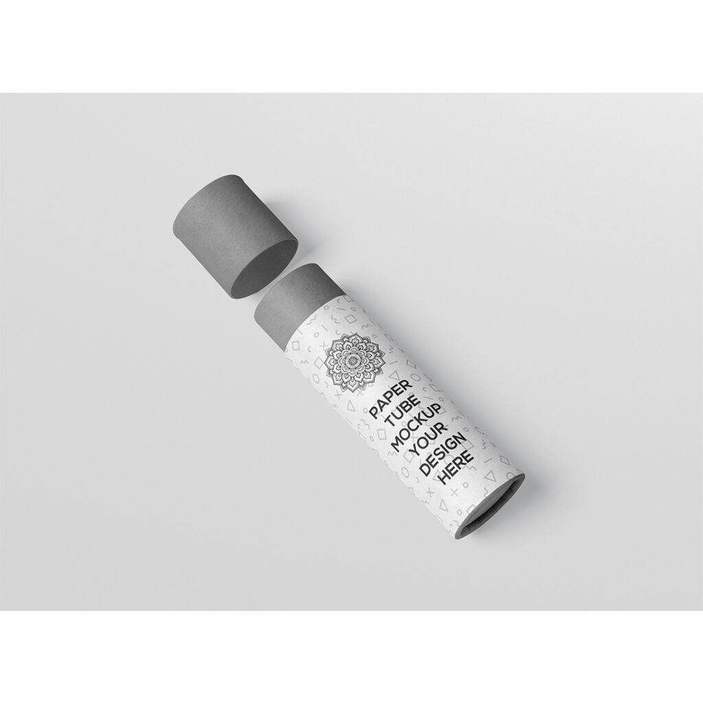 Medium Size Slim Paper Tube Mockup - MasterBundles