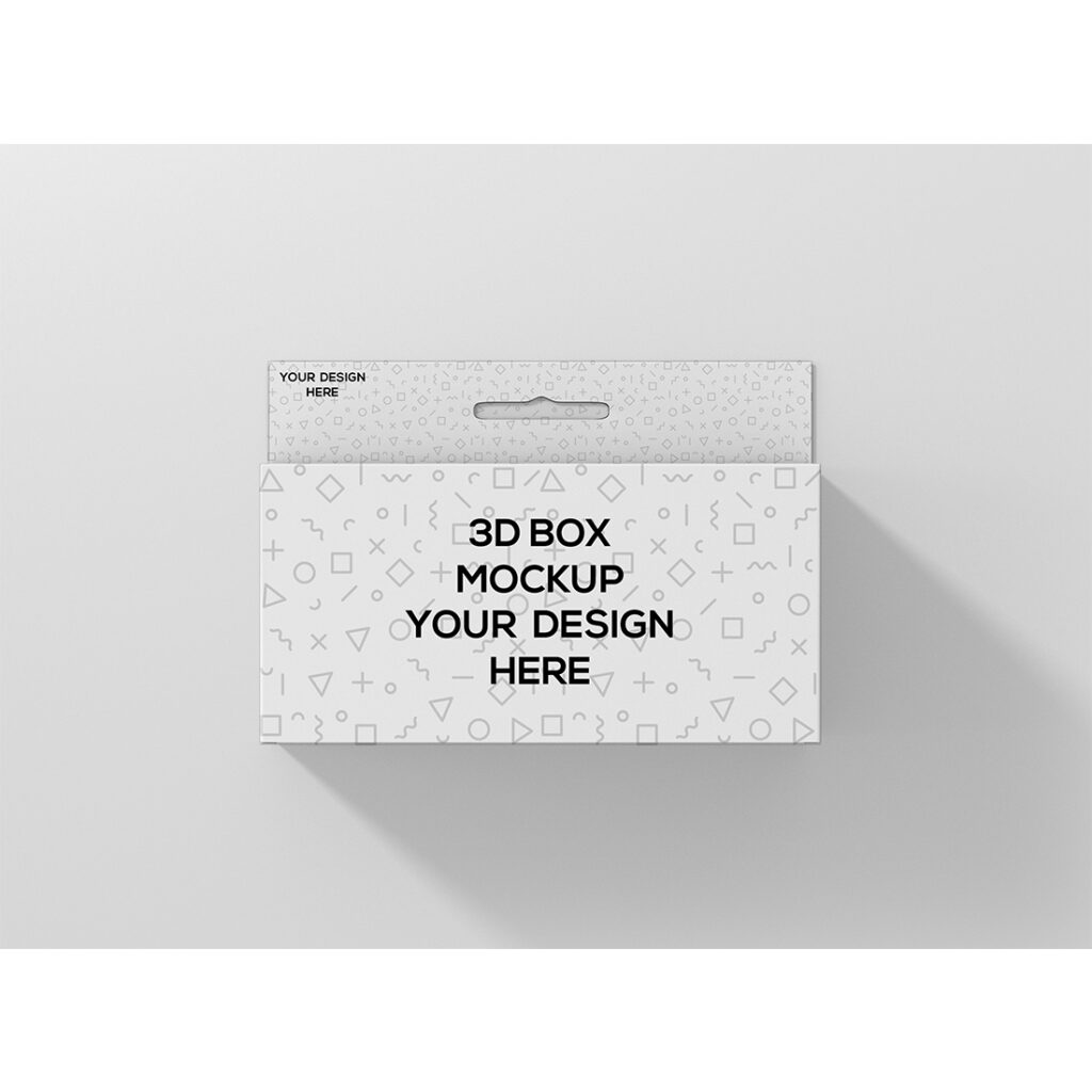 Long Rectangle Box with Hanger Mockup - MasterBundles