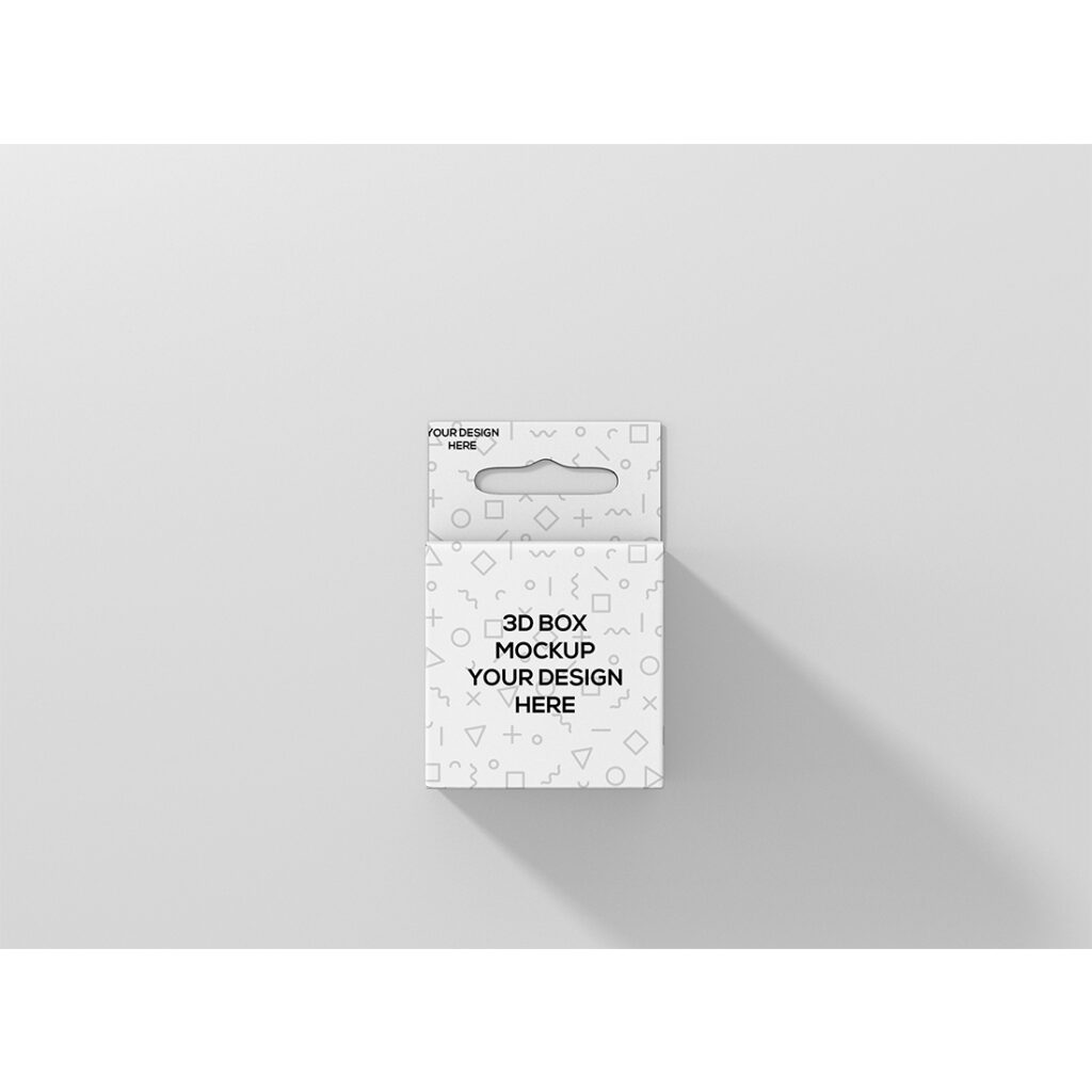 Mini Square Box With Hanger Mockup - MasterBundles