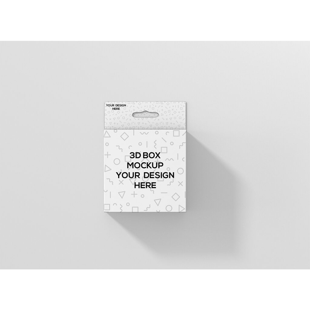 Square Box with Hanger Mockup - MasterBundles