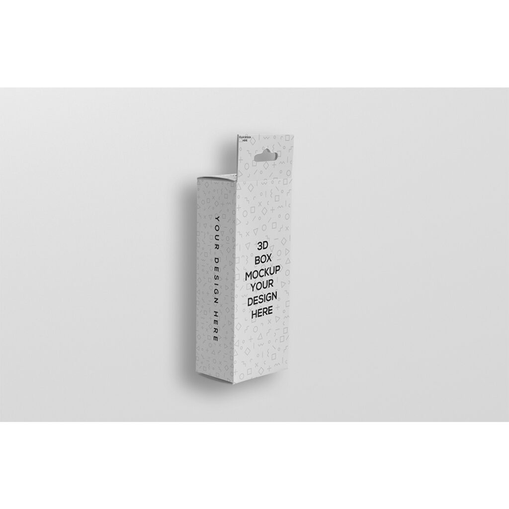 Medium Size Rectangle Box With Hanger Mockup - MasterBundles