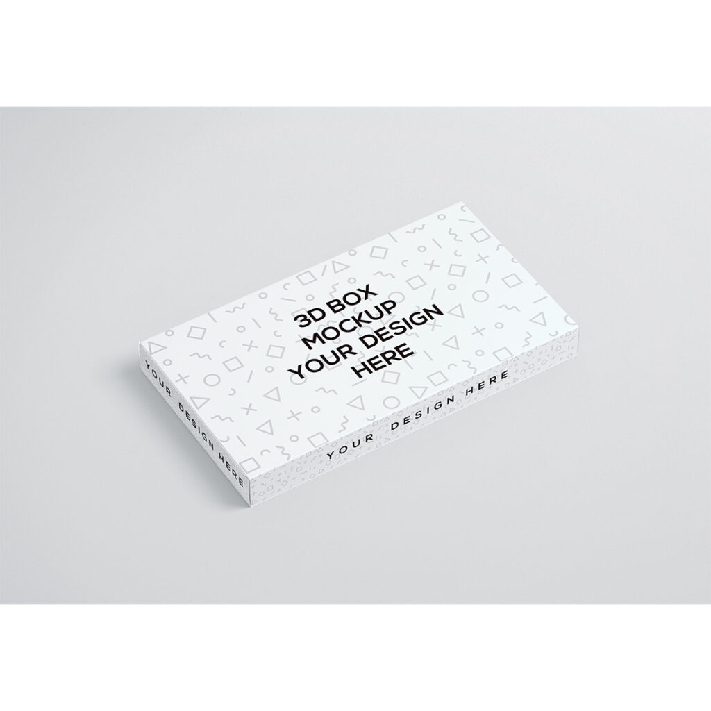 Flat Slim Rectangle Box Mockup - MasterBundles