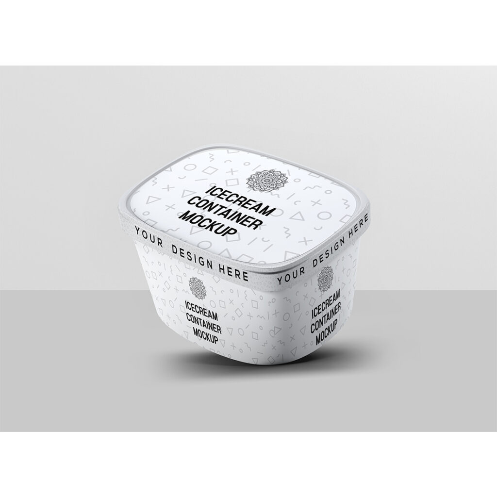 Ice Cream Packaging Container Mockup - MasterBundles
