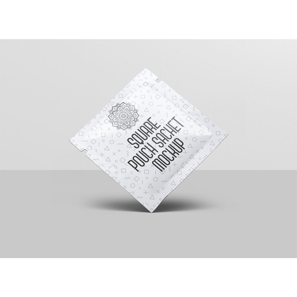 Square Pouch Sachet Mockup - MasterBundles
