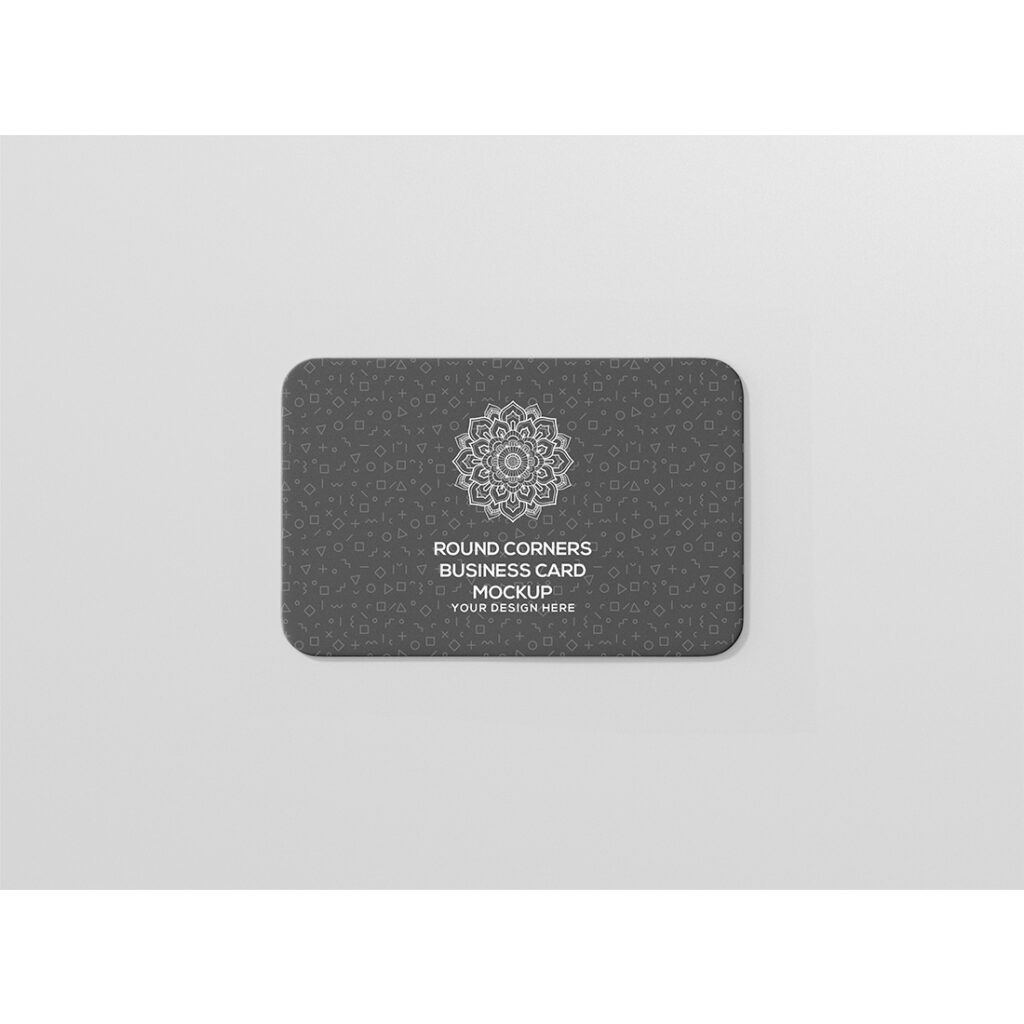 Round Corners Business Cards Mockup - MasterBundles