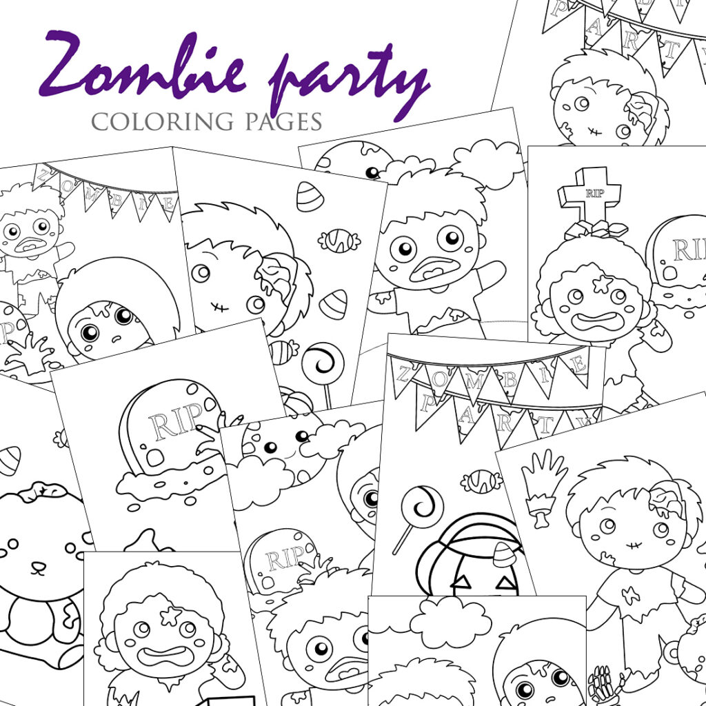 Kids Halloween Zombie Party Background Decoration October Event Cartoon ...