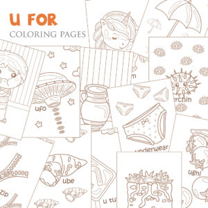 Alphabet U For Vocabulary School Letter Reading Writing Font Study ...