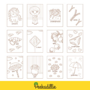 Alphabet U For Vocabulary School Letter Reading Writing Font Study ...