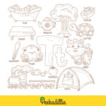 Alphabet T For Vocabulary School Letter Reading Writing Font Study ...