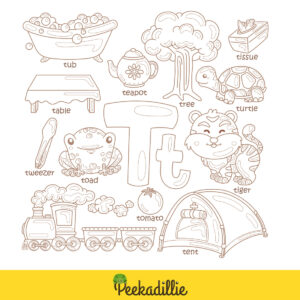 Alphabet T For Vocabulary School Letter Reading Writing Font Study ...