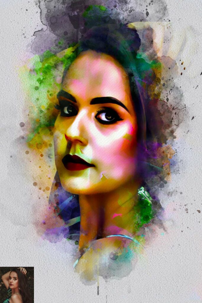 Colorful Portrait Digital Painting - MasterBundles