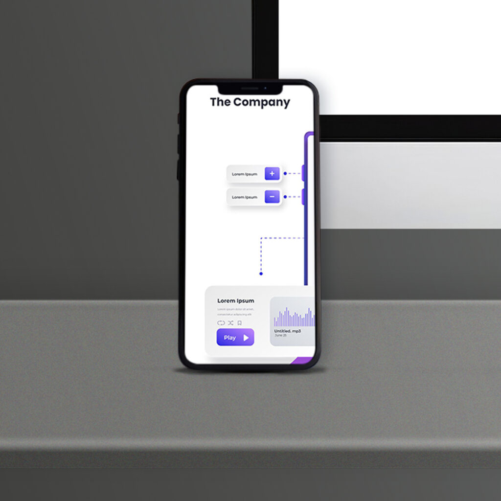Computer and Mobile screen Ui mockup set - MasterBundles