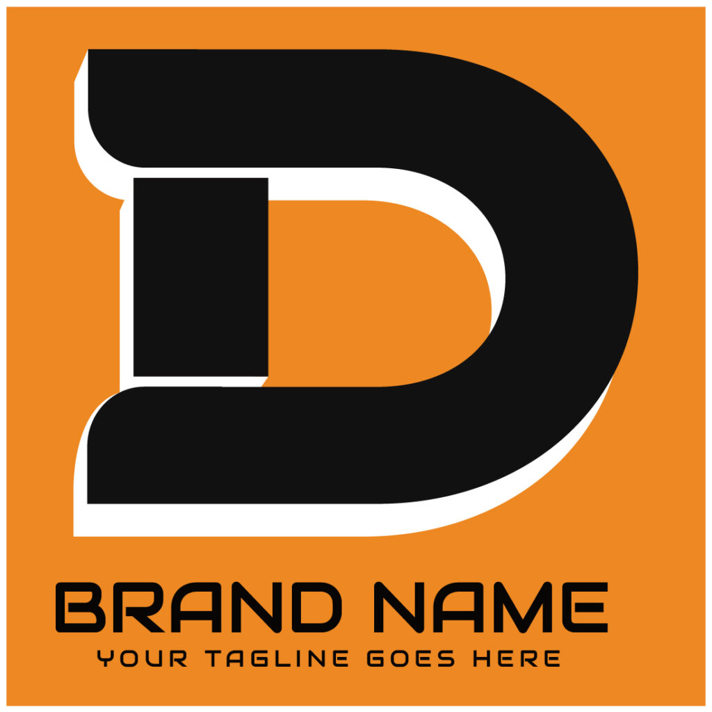 D letter logo - MasterBundles